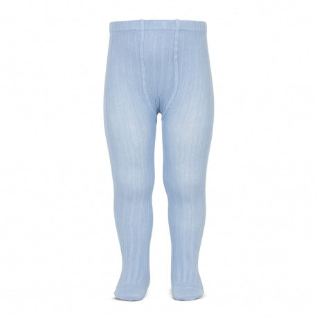 Condor Light Blue Ribbed Tights